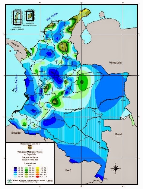 fauna y flora de colombia: mapa climático de colombia