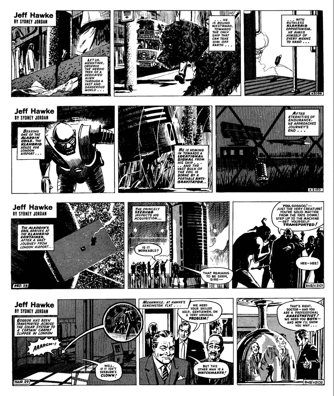 Hairy Green Eyeball 3: Jeff Hawke — UK Science Fiction comic strip ...