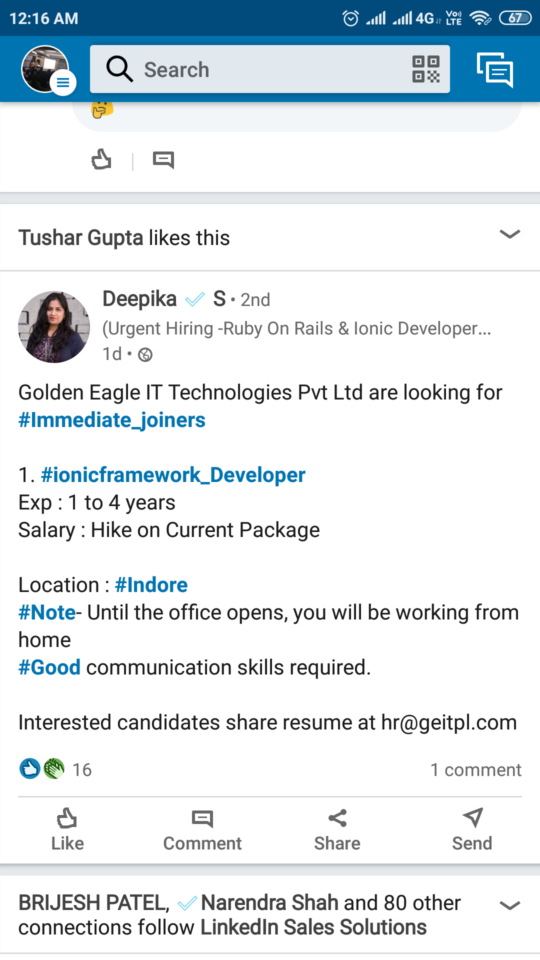 Recent Job Post this week for PHP Developer,QA,Angular Developer,Web ...