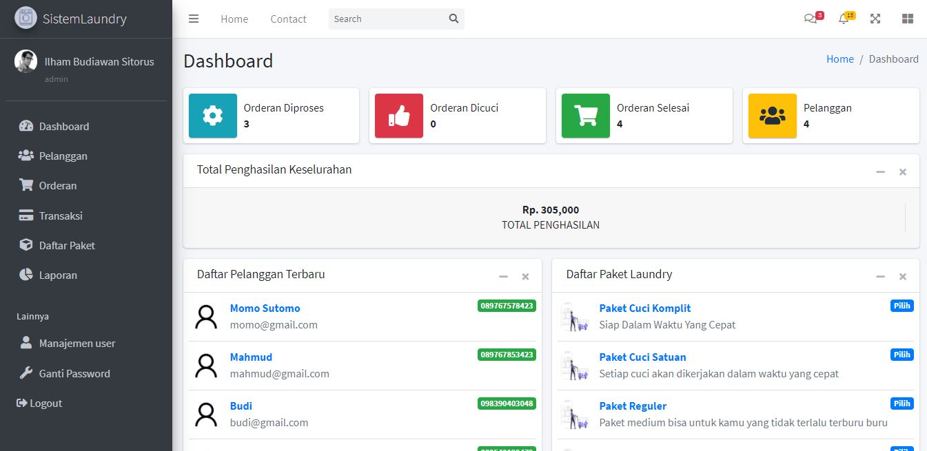 Aplikasi Managemen Laundry Berbasis Web - Source Code - BelajarwithIB