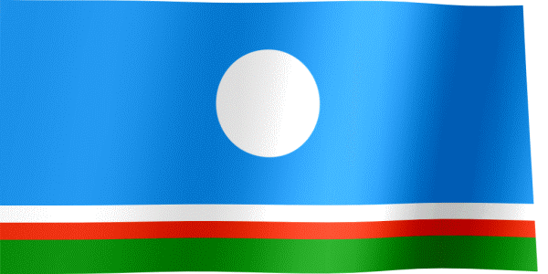 Flag of Sakha (Yakutia) (GIF) - All Waving Flags
