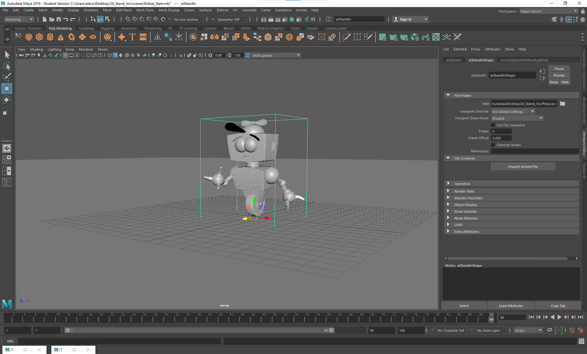 Alex Martin: Maya - Lighting and Rendering 2 - Stand Ins (Proxies)
