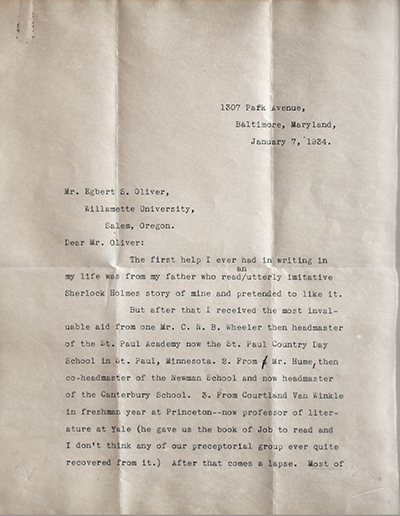 BOOKTRYST: F. Scott Fitzgerald's Earliest Writing Influences