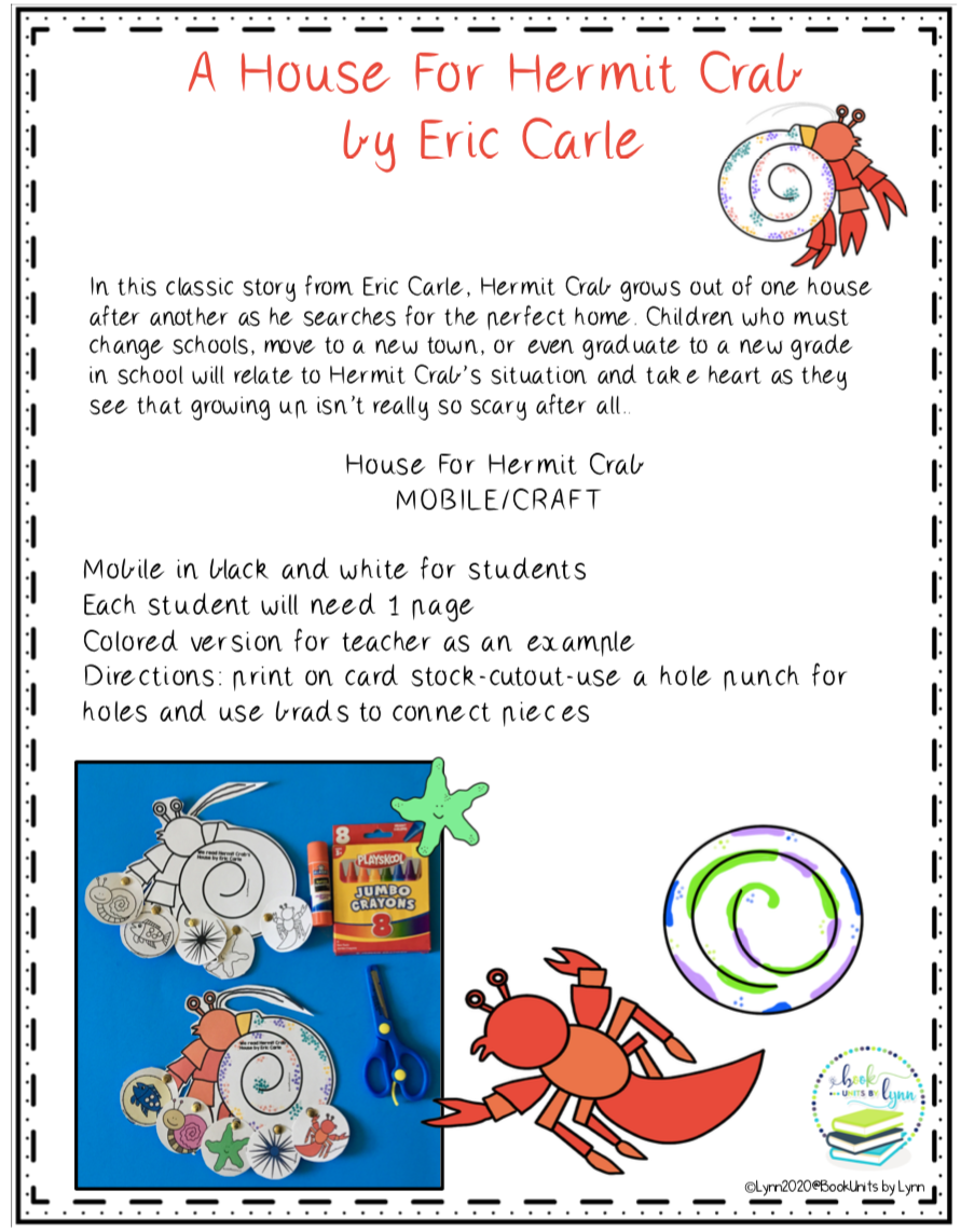 A House For Hermit Crab Free Printables - Printable Word Searches