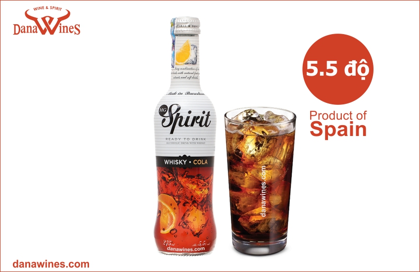 Cocktail-Bia trái cây MG Spirit Whisky Cola hương cola