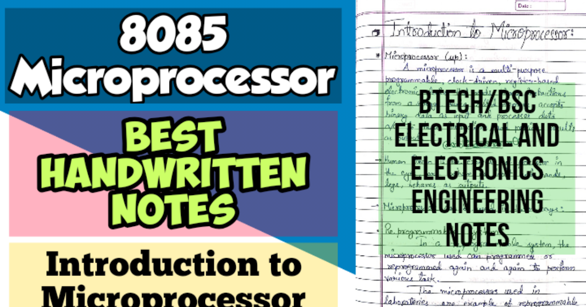 Introduction to Microprocessor | 8085 Microprocessor | Btech/Bsc ...