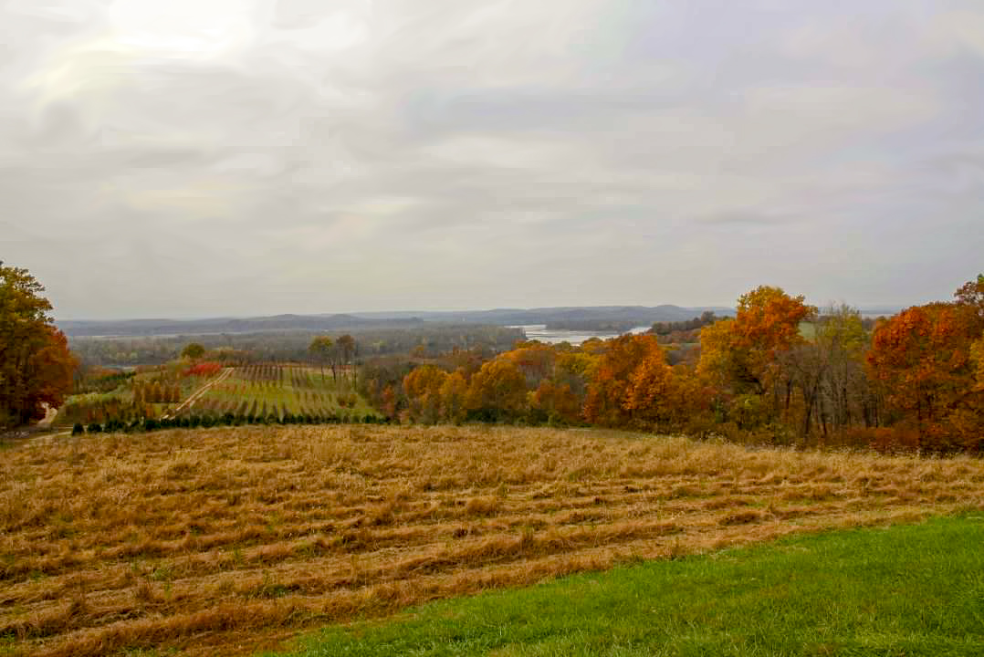 Photo of a Farm in Augusta Missouri with the Missouri River in the ...