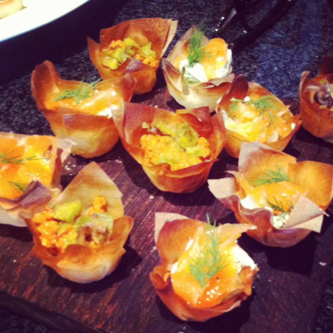 Alice Georgie Cooks: Awesome Filo Canapes
