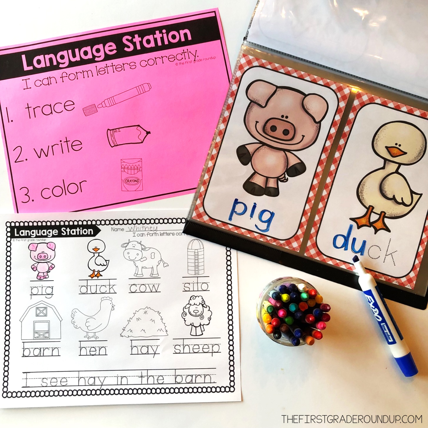 4 Kindergarten Vocabulary Activities & Center Ideas - The First Grade ...