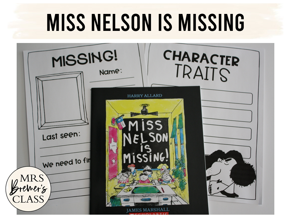 Miss Nelson Is Missing! | Book Study and Class Book Activity | Mrs ...
