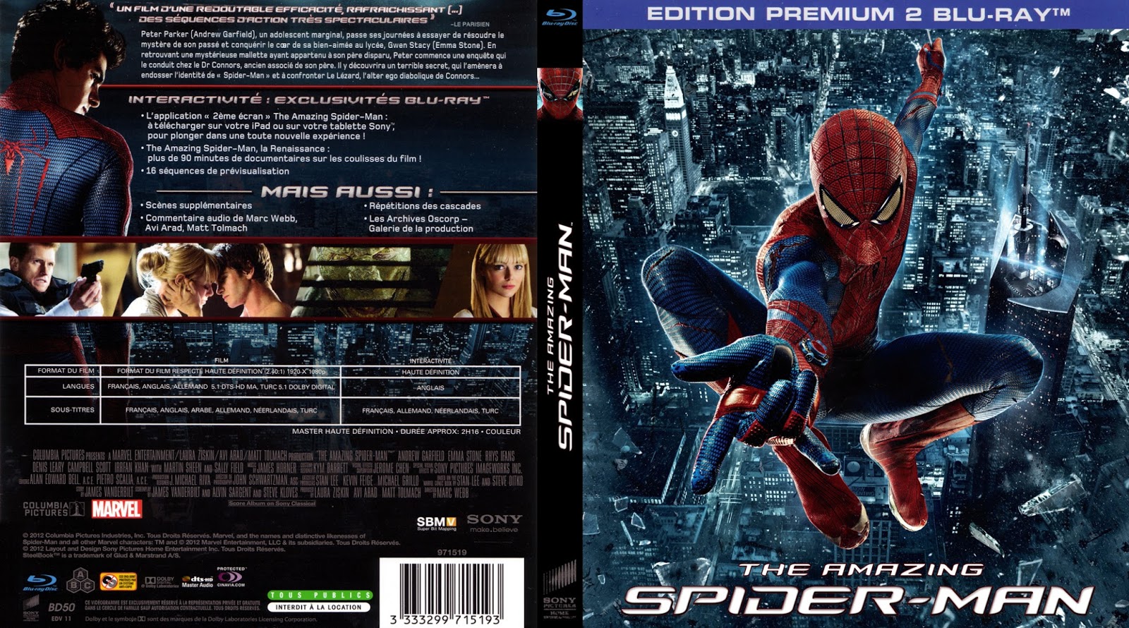 BLU-RAY JAQUETTES BLU-RAY: The amazing Spider-Man
