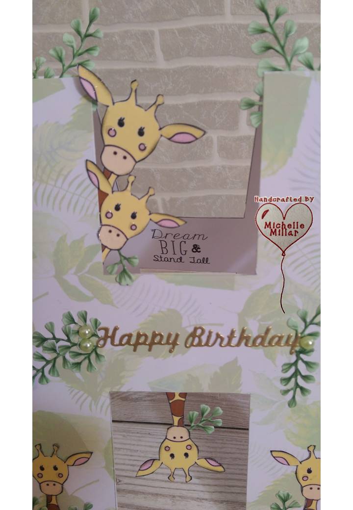 Shine Bright and Create: Giraffe Birthday card