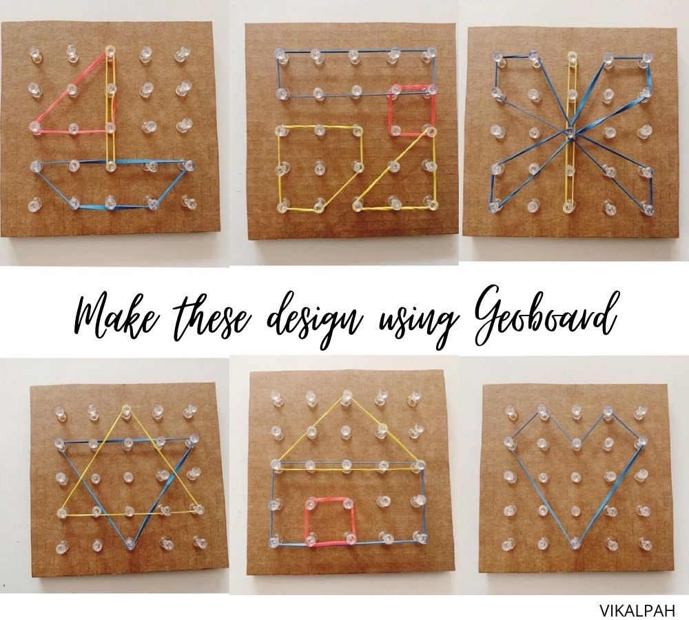Vikalpah: DIY Geoboard using cardboard and push pins