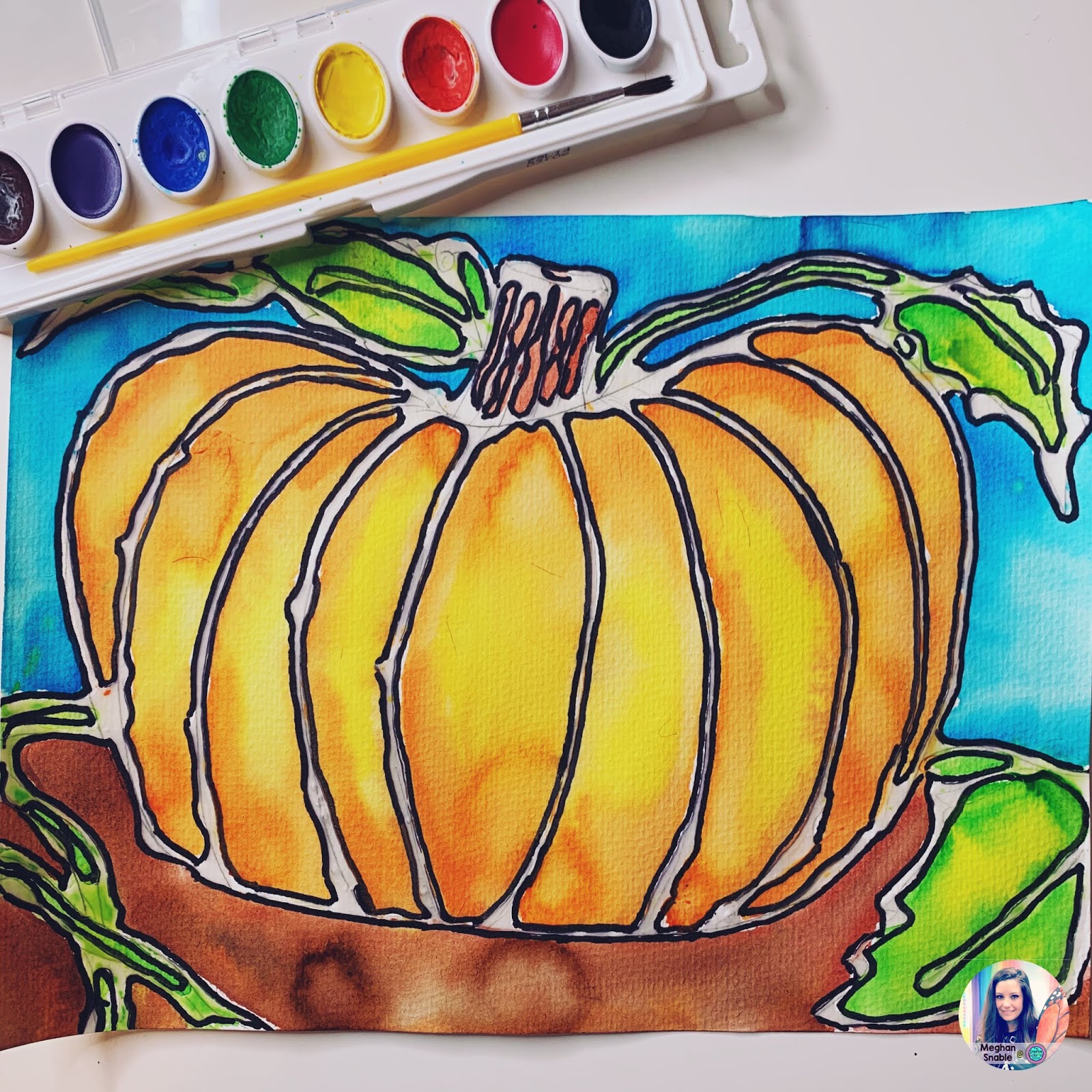 The Creative Colorful Classroom: Watercolor Pumpkins!