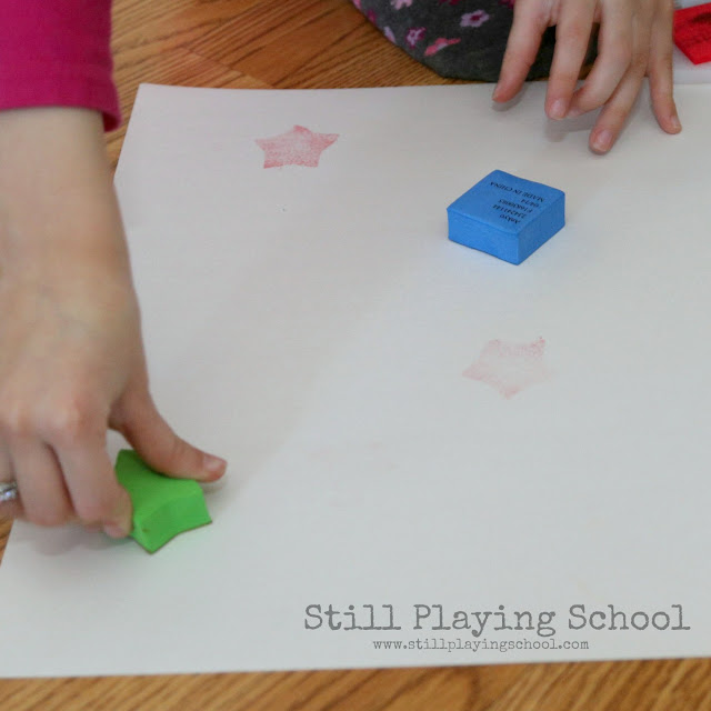 Stamping Shapes Process Art | Still Playing School