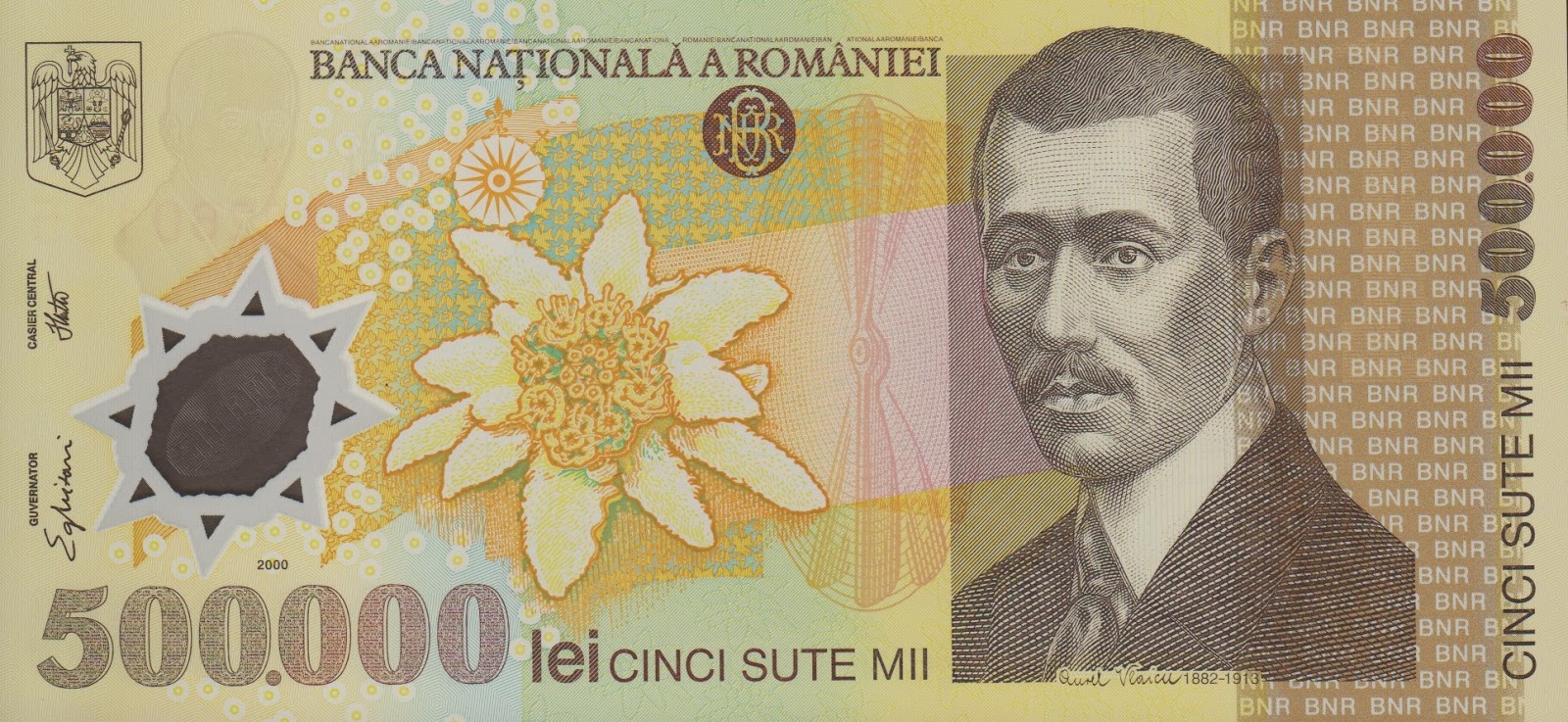 Banknoty polimerowe: Rumunia, 500000 Lei (2000-2004)