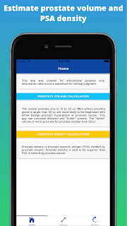 Urology Prostate Calculator: Volume and Density ~ iMedical Apps