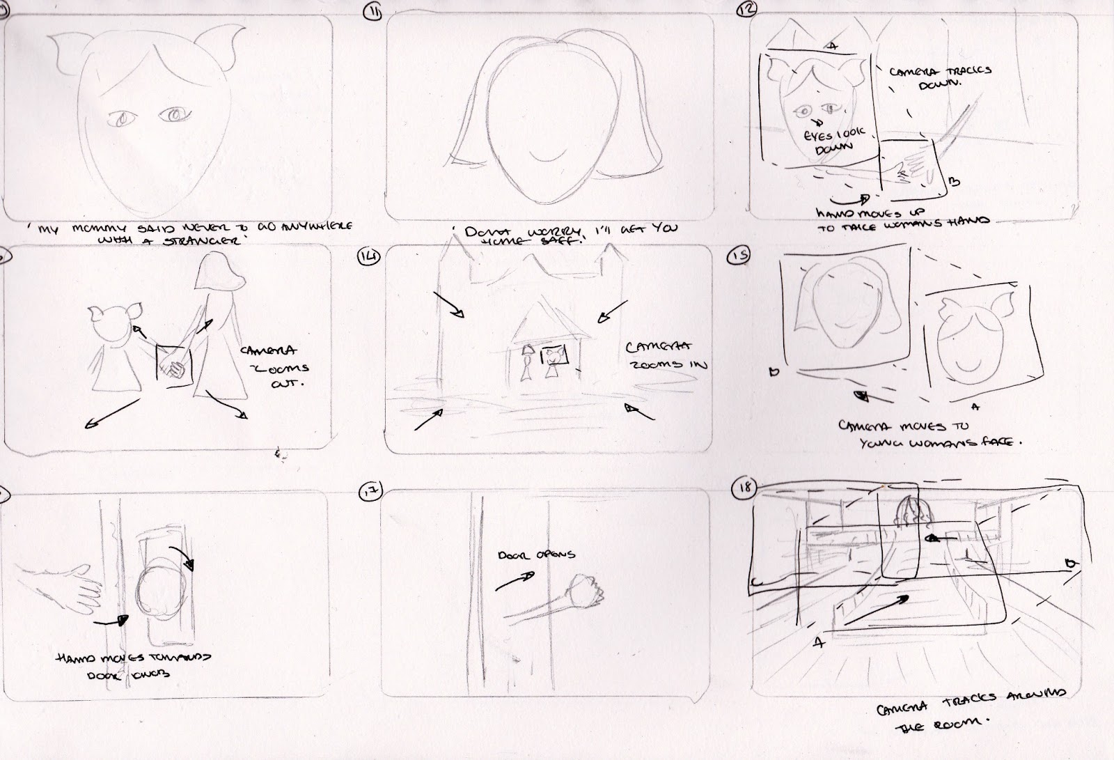 Kym Mumford CG Arts and Animation (BA Hons) : Rough Storyboard