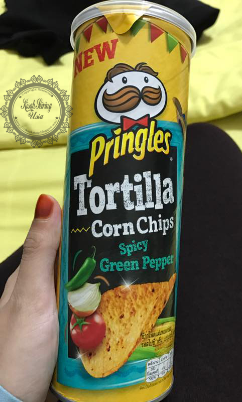 Pringles Tortilla Corn Chips Spicy Green Pepper | cik sukα taip