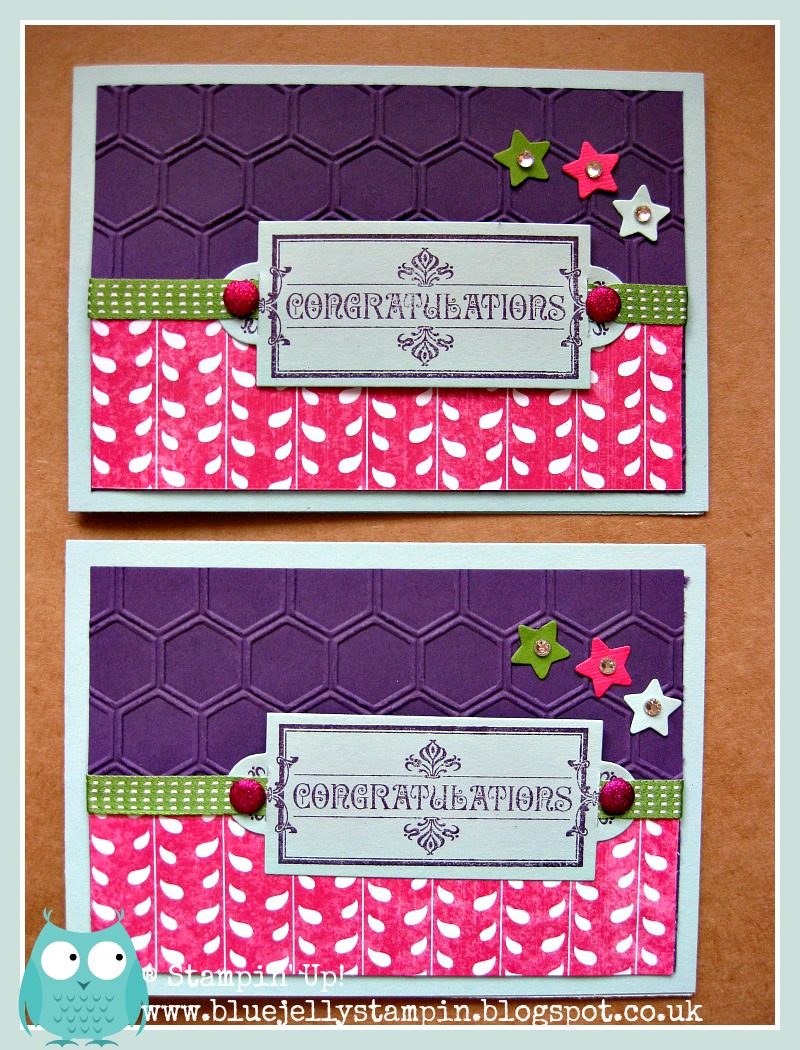 Blue Jelly Sew n So - Victoria Rogers: Stampin' Up! Layered Labels