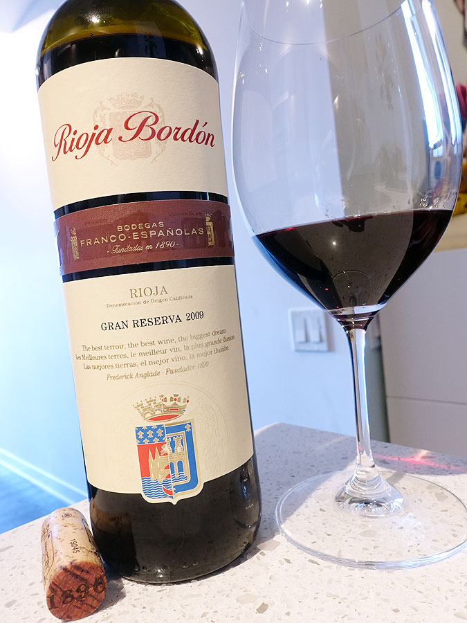 Rioja Bordón Gran Reserva 2009 (Spain) - Wine Review