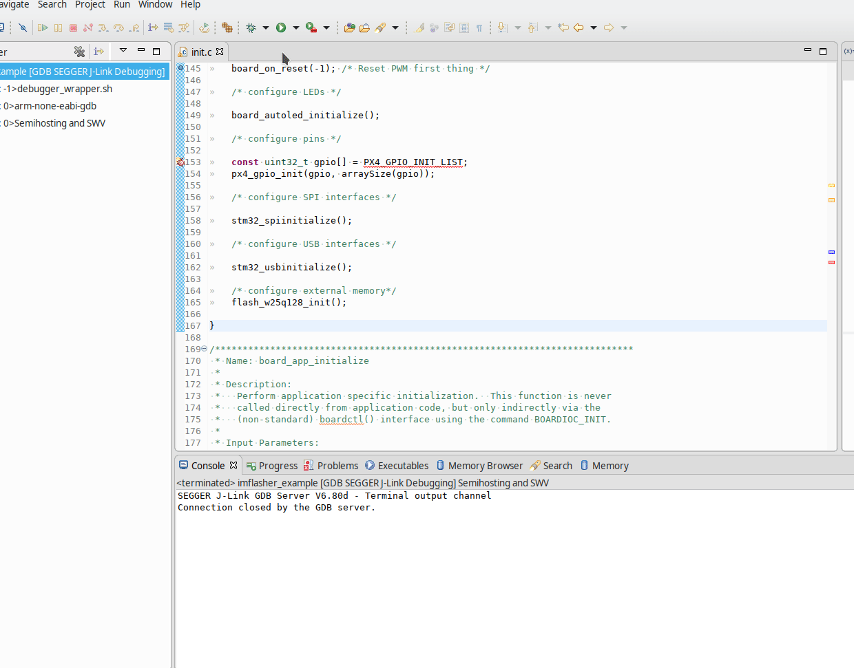 Flashing/debugging/running code at external memory in the memory-mapped ...