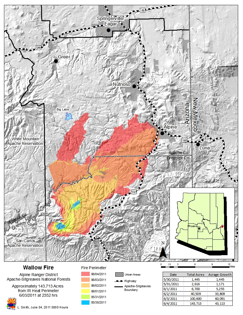 Current Arizona Wildfires Map
