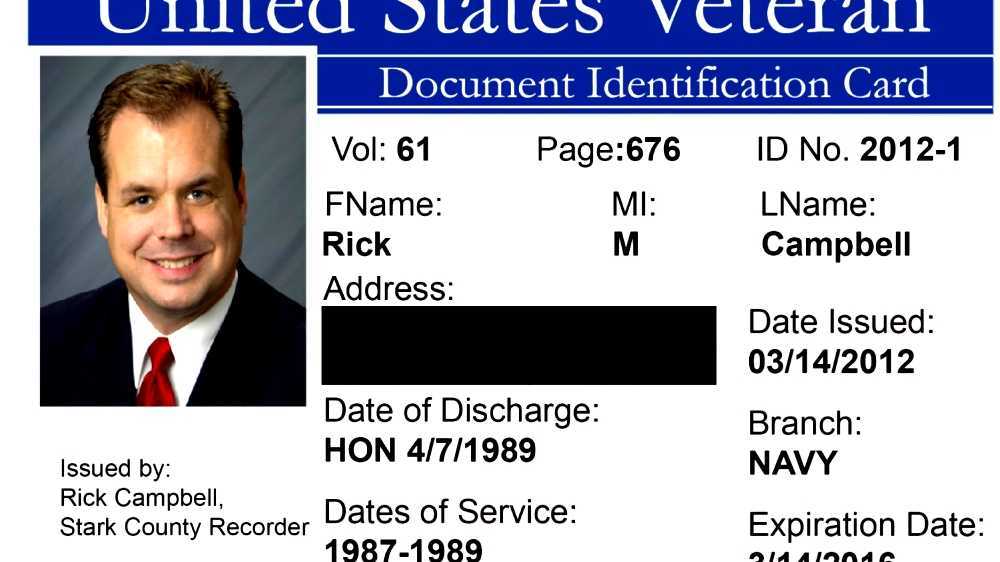 Veteran identification card