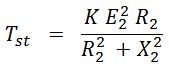 Torque Equation of Induction Motor