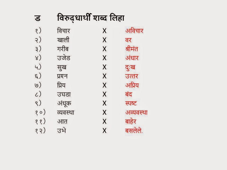 Std 5 Marathi March 2015