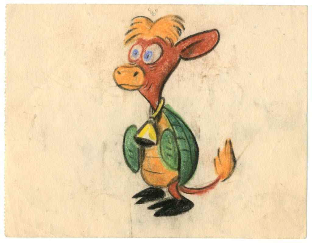 Vintage Disney Alice in Wonderland: Mock Turtle Pastel Storyboard