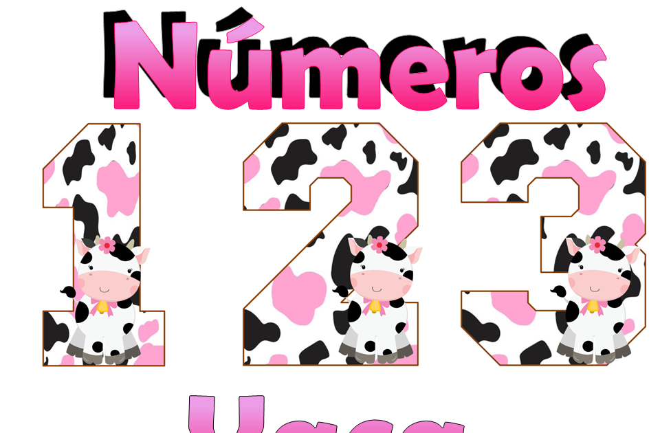 Kits imprimibles gratis : Números de vaca