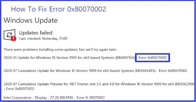 How to Fix Error Code 0x80070002 in Windows Update(3 Methods) - BADALOOT