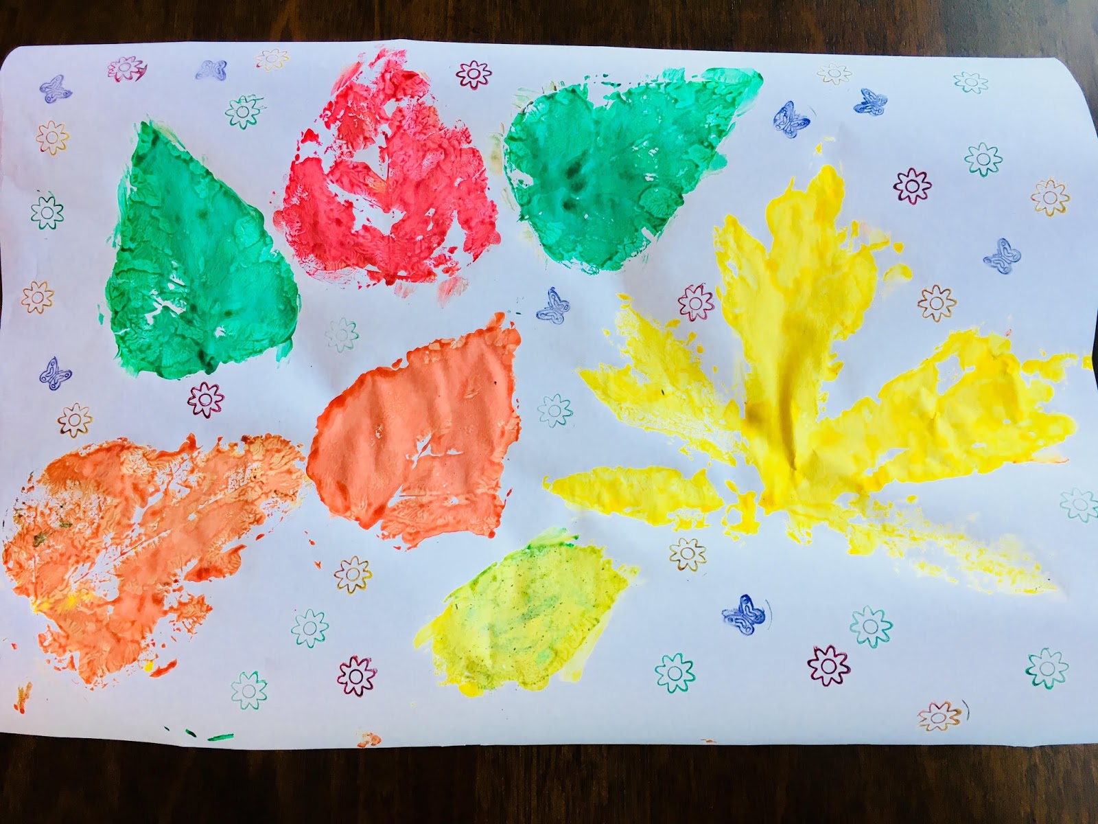 Montessori Fall Leaf Painting • Happy Homeschool Adventures