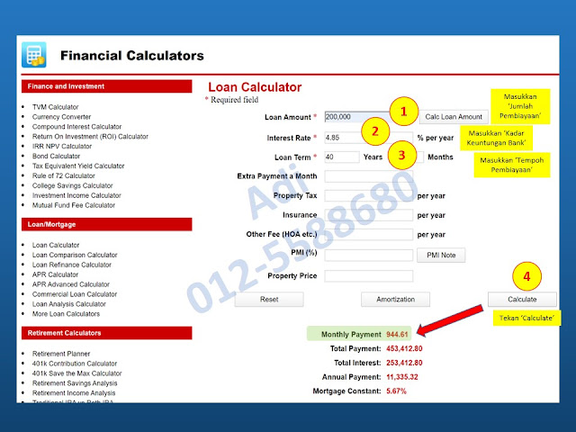 ASB TERBAIK MALAYSIA: LOAN TABLE ASB FINANCING (ASB LOAN) BAGI RHB