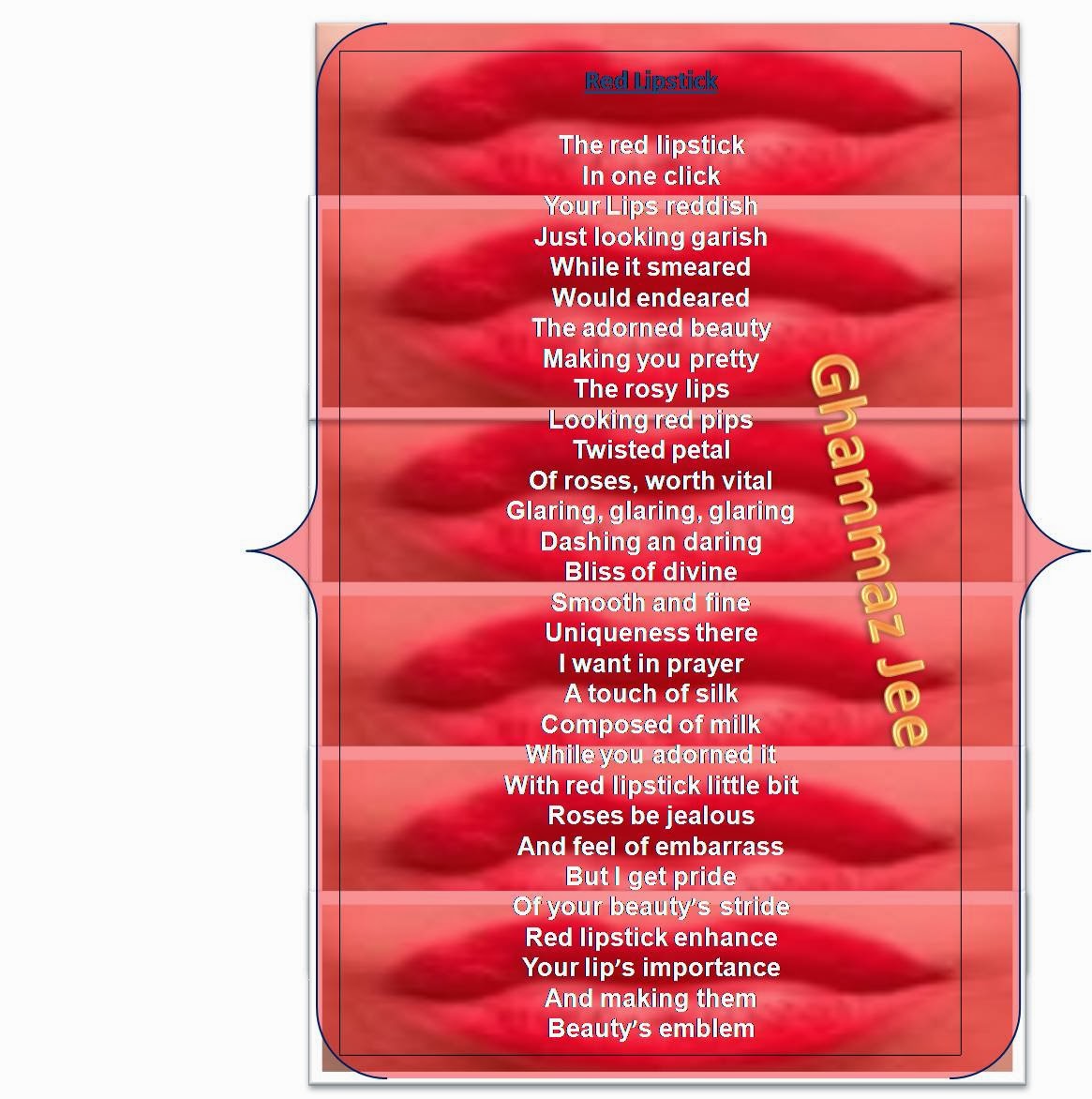 Beautylove and Poetry: Red Lipstick (Poem)