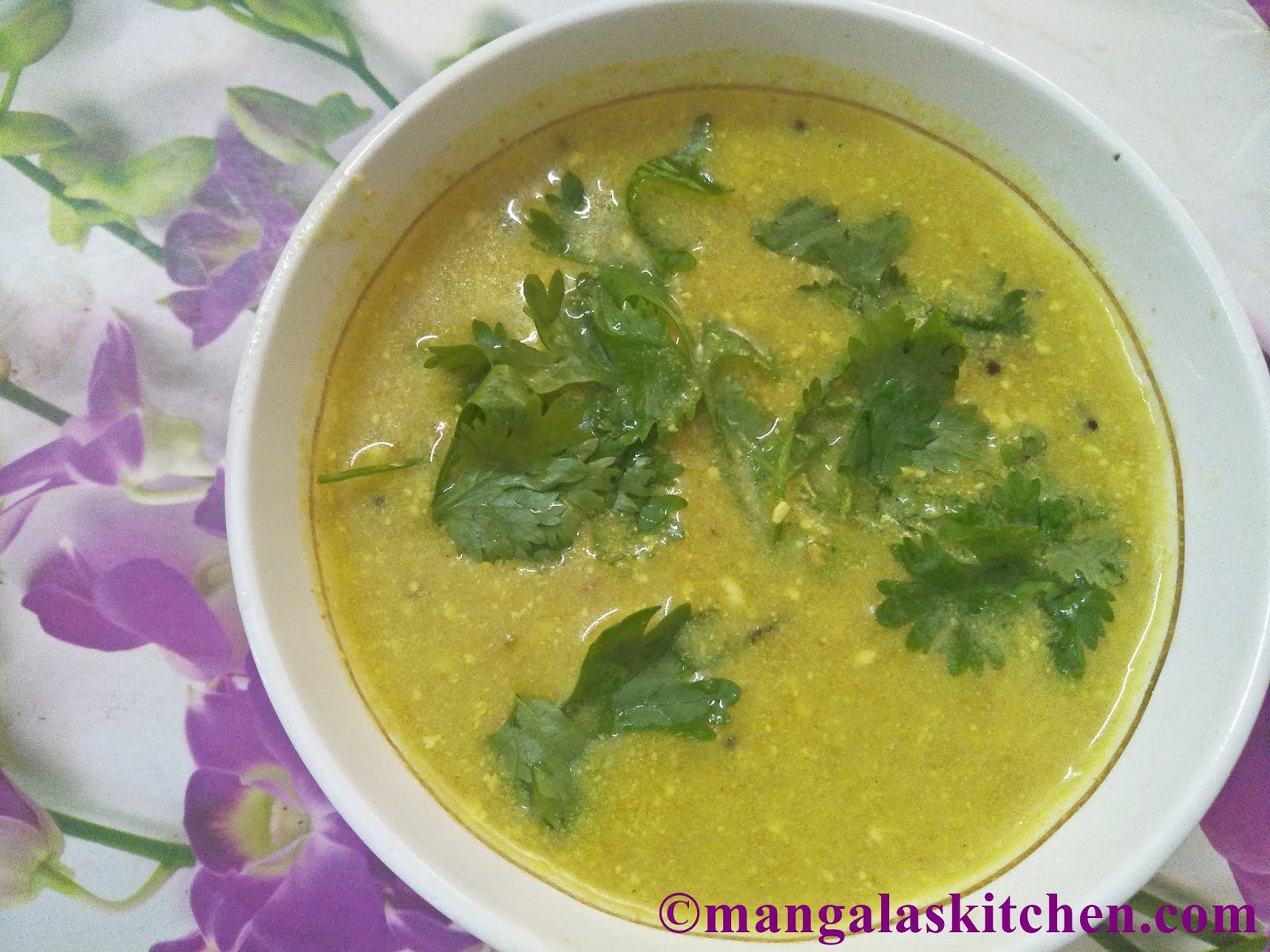Traditional Mor kuzhambu in Grandmother's style - Spices and Dal mixed ...