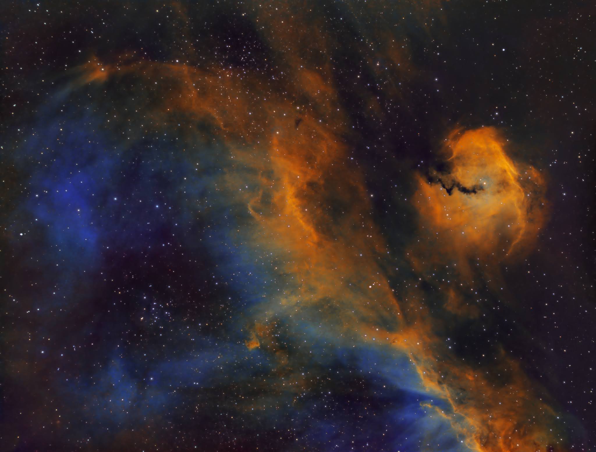 AstroQuest1: IC 2177 - Seagull Nebula Closeup (SHO)