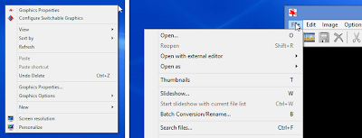Menu appearing in left side in Windows 8
