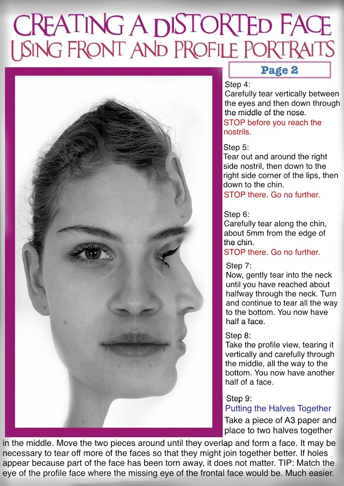 CREATING A DISTORTED FACE - Art Making Techniques