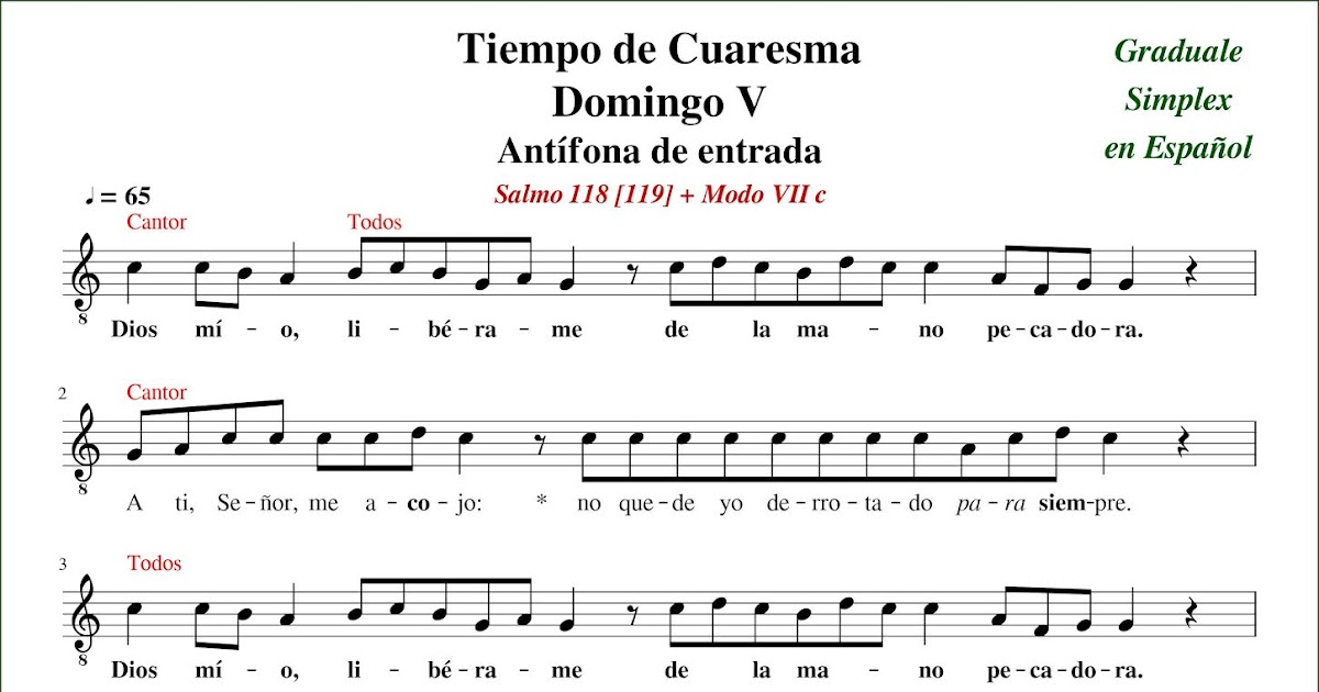 Graduale Simplex en Español: Tiempo de Cuaresma - Domingo V