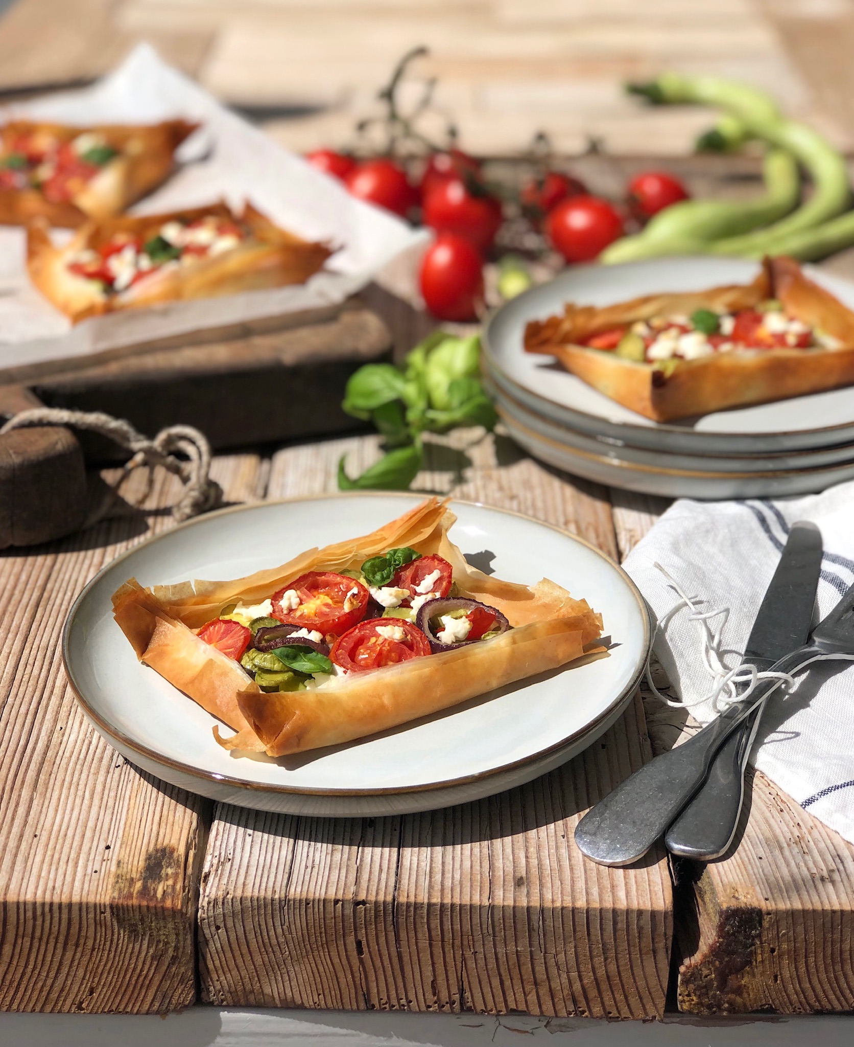 chiediloalladani: FAZZOLETTI DI PASTA FILLO CON ZUCCHINE TROMBETTA ...