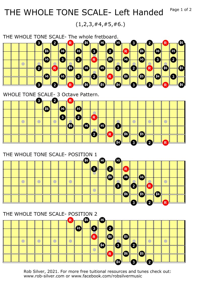 ROB SILVER: THE WHOLE TONE SCALE for LEFT HANDED GUITAR