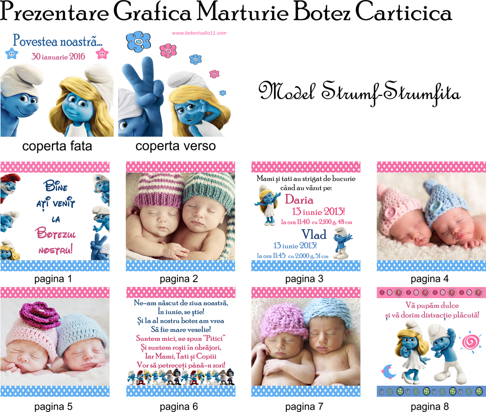 BebeStudio11.com - Invitatii Nunta‎ si Botez: Asortate Botez Gemeni ...