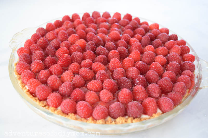 Fresh Raspberry Pie with Graham Cracker Crust - Adventures of a DIY Mom