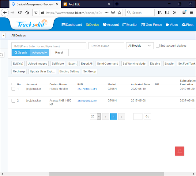 Not All GPS Trackers IMEI Can Be Registered to the Tracksolid Webserver
