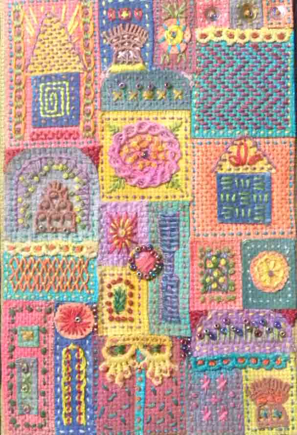 LINDA KITTMER'S FIBRE ART, PHOTOGRAPHY & JOURNALLING: Painted Aida Cloth