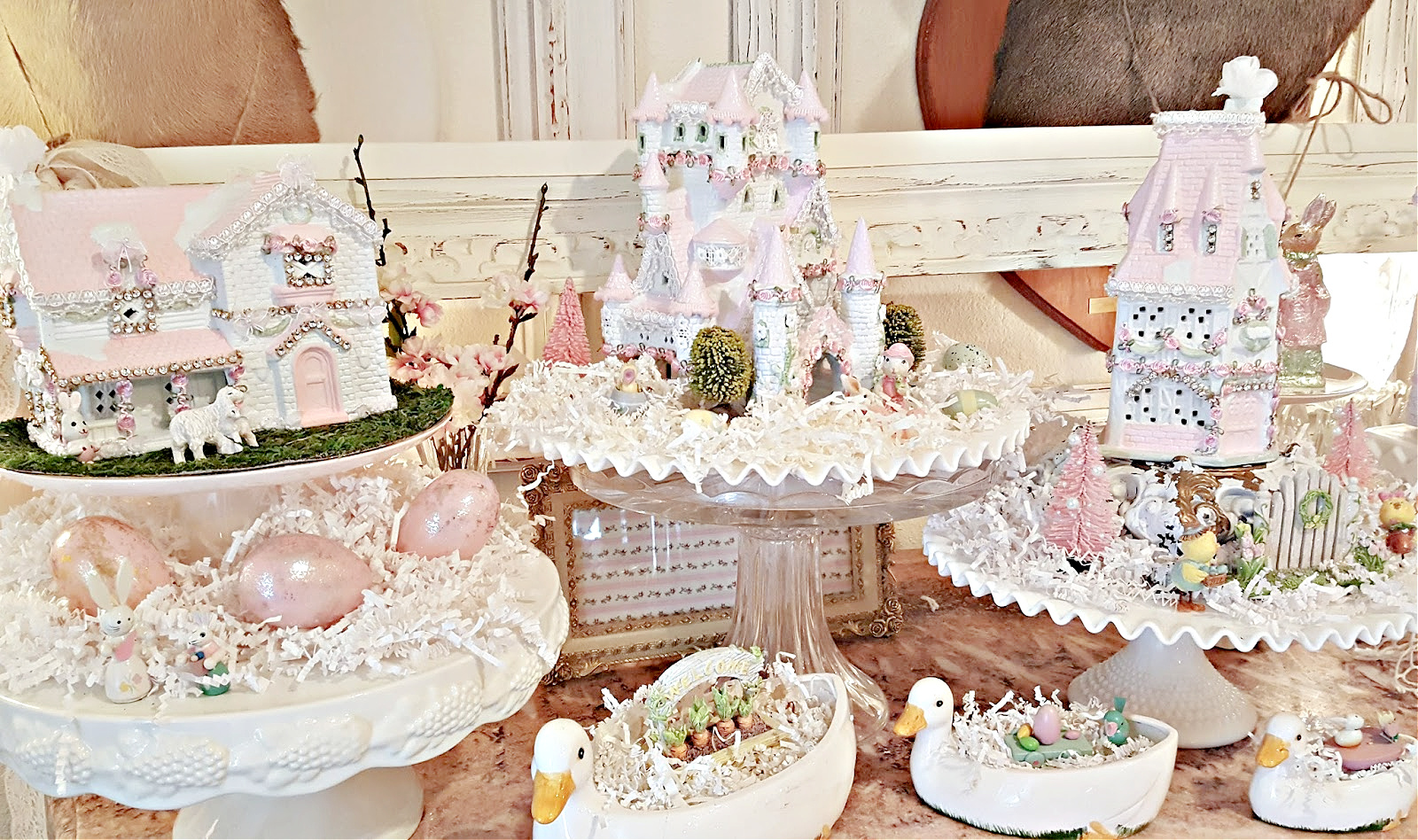 Penny's Vintage Home: Make an Easter Village using Yard Sale Ceramic Houses