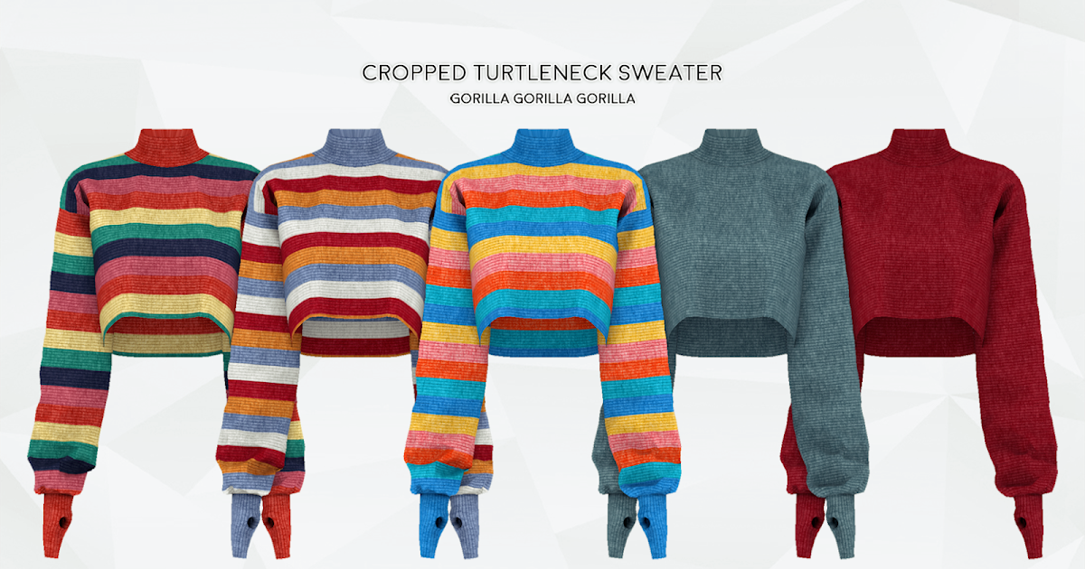 Cropped Turtleneck Sweater | Gorilla X3