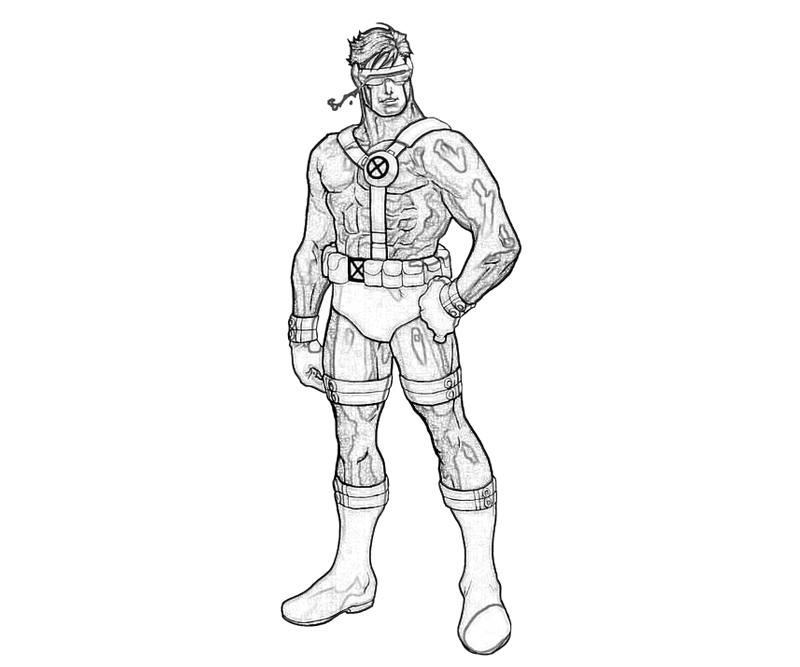 Marvel Cyclops Coloring Pages Sketch Coloring Page